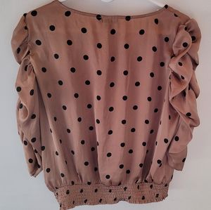 Haver London | Tops | Haver London Frilly Polka Dot Top | Poshmark